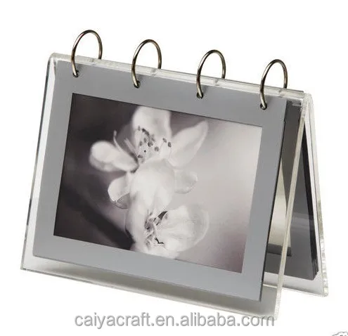 Customize Acrylic Desktop Calendar Holder - Clear Display Stand