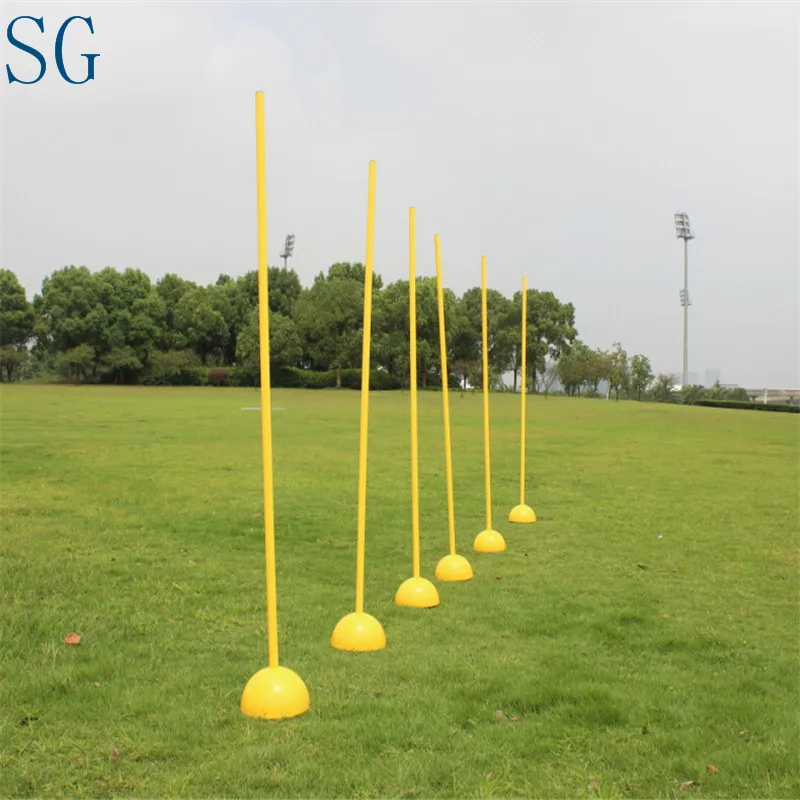Football Slalom Pole Portable Sport Flag Pole Training Marker Poles ...