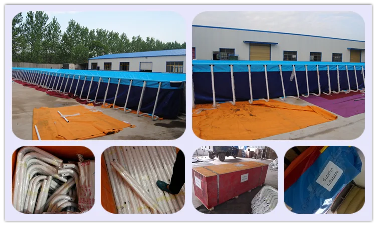 Outdoor Mobile 25m*15m*1.5m Meter Above Ground Steel Frame Swimming ...