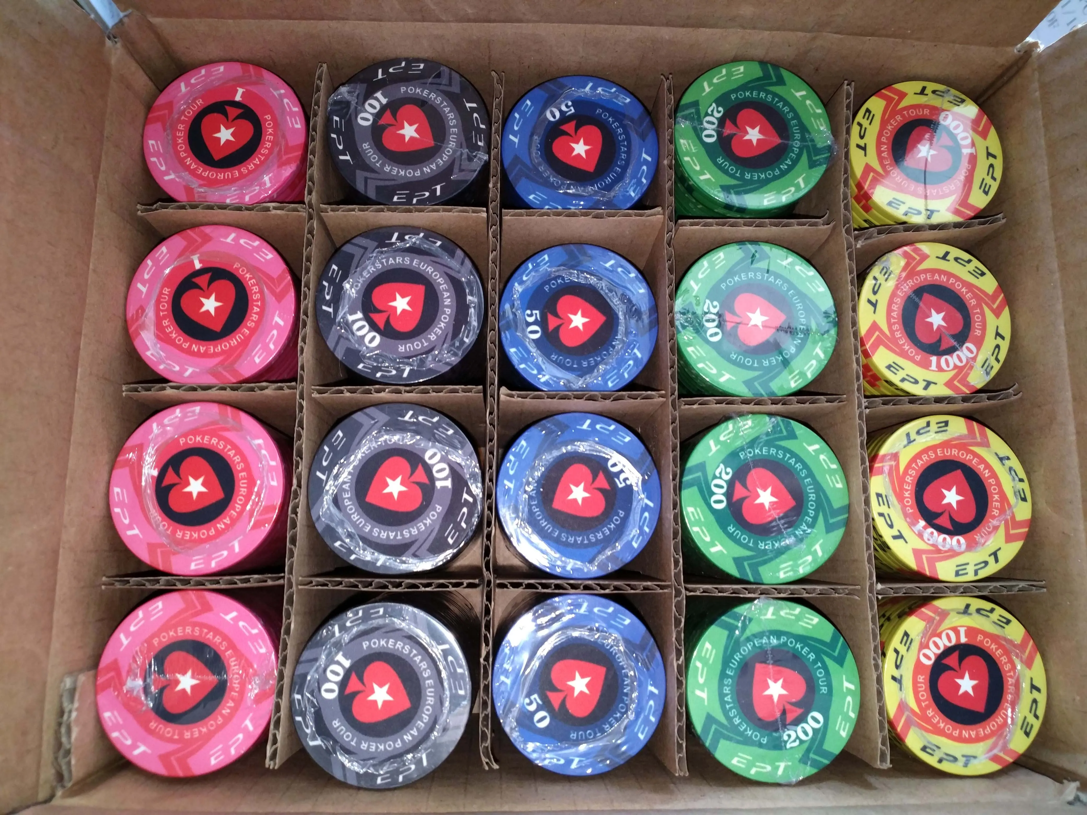 New Arrival Oversized 43mm Ceramic 11.5g Customized Casino Poker Chips ...