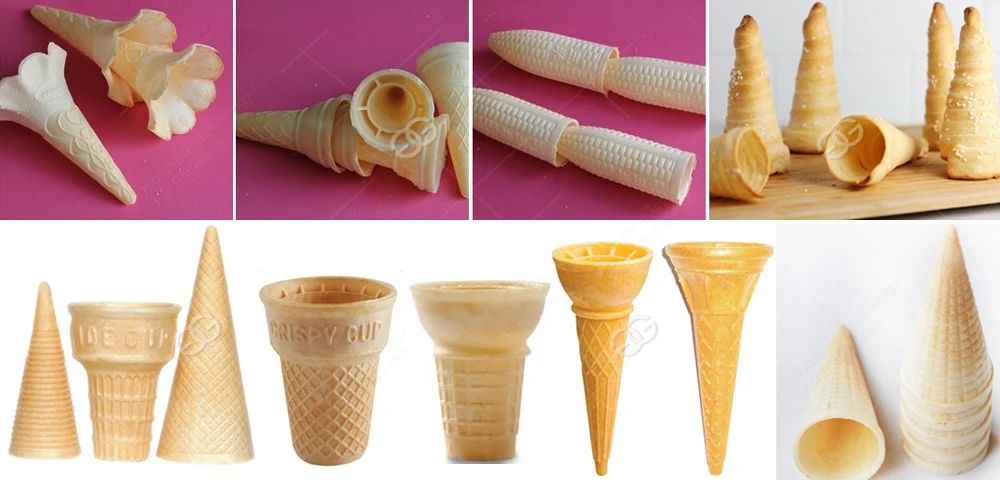 Gelgoog Choco Monaka Shells Ice Cream Cone Machine