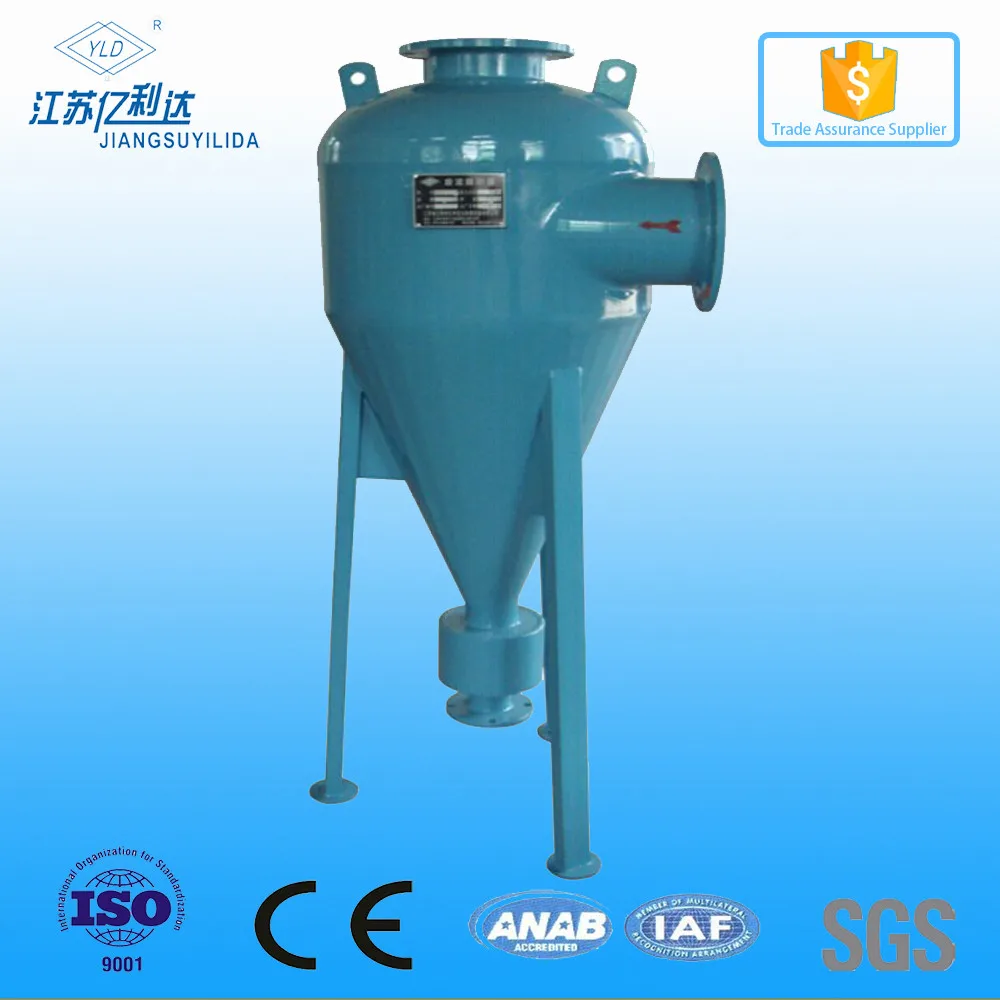 Large holding capacity centrifugal sand separator to remove particles ...