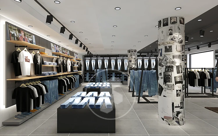 Modern Garment Shop Interior Layout - Customized Design