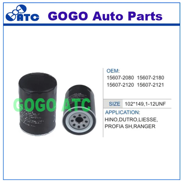 Filtro Olio Per Hino Dutro Liesse Profia Sh Ranger Oem 15607-2080 15607 ...
