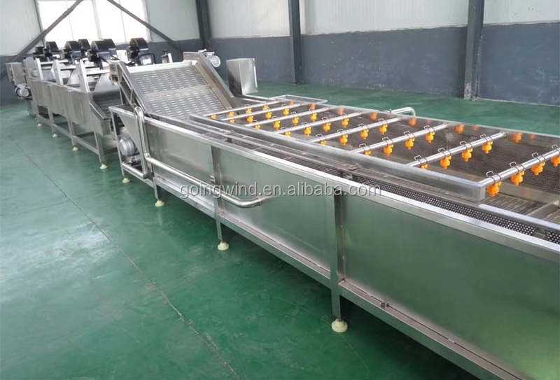 Automatic Dried Fruit And Vegetable Production Line Dehydrated Dry Fruits Vegetables Chips Dice ...