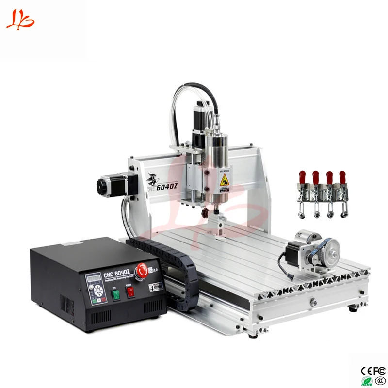 CNC Router 6090 4Axis Metal 3D STL Carving Woodworking Machine Mach3 ...