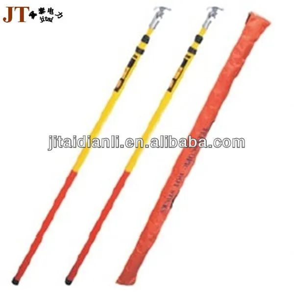 35KV High Voltage telescopic Fiberglass Electrical Hot Stick link stick ...