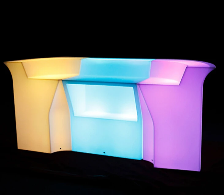 Luxury Hotel Hall Glowing Bar Counter Rgb Color Lighting Furniture Club ...