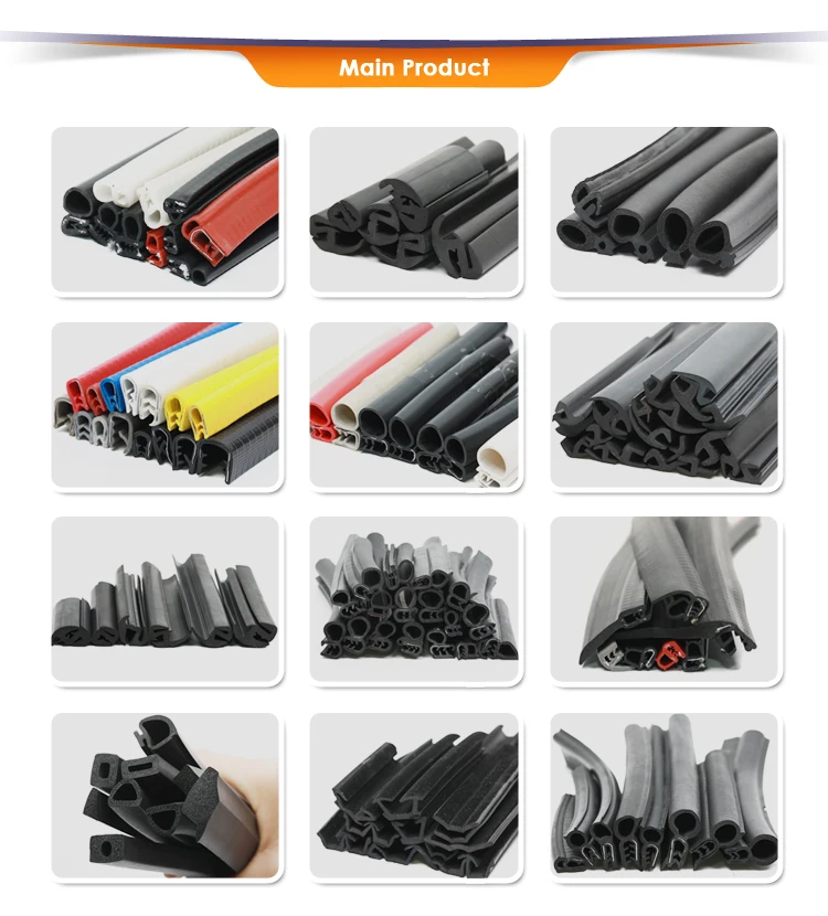 Custom Shape Extruded Silicone PVC TPE TPV EPDM Rubber Strip Seals ...