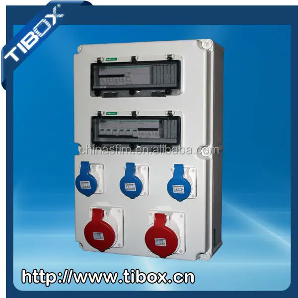 TIBOX IP44 IEC/CEE Push Button Control Box /plastic Industrial Socket ...