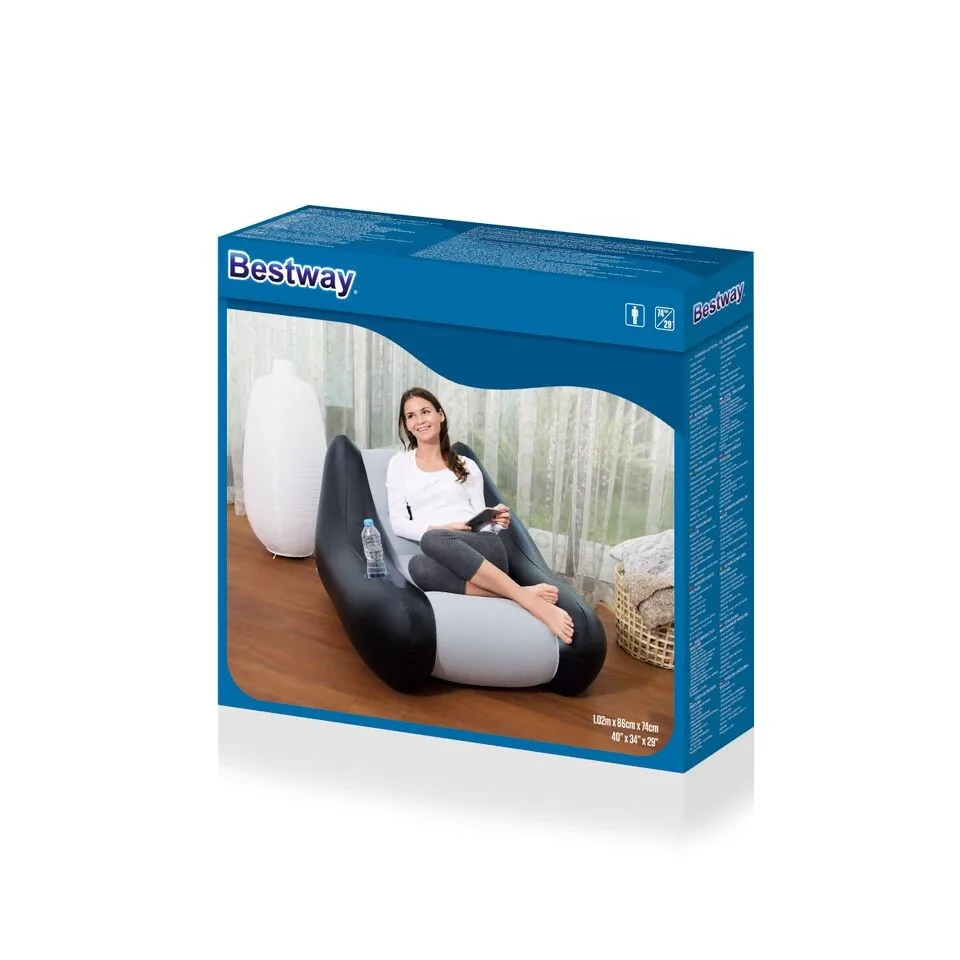 Bestway 75049 Inflatable Rocking Chair Air Sofa Lounge With Cup Holder ...