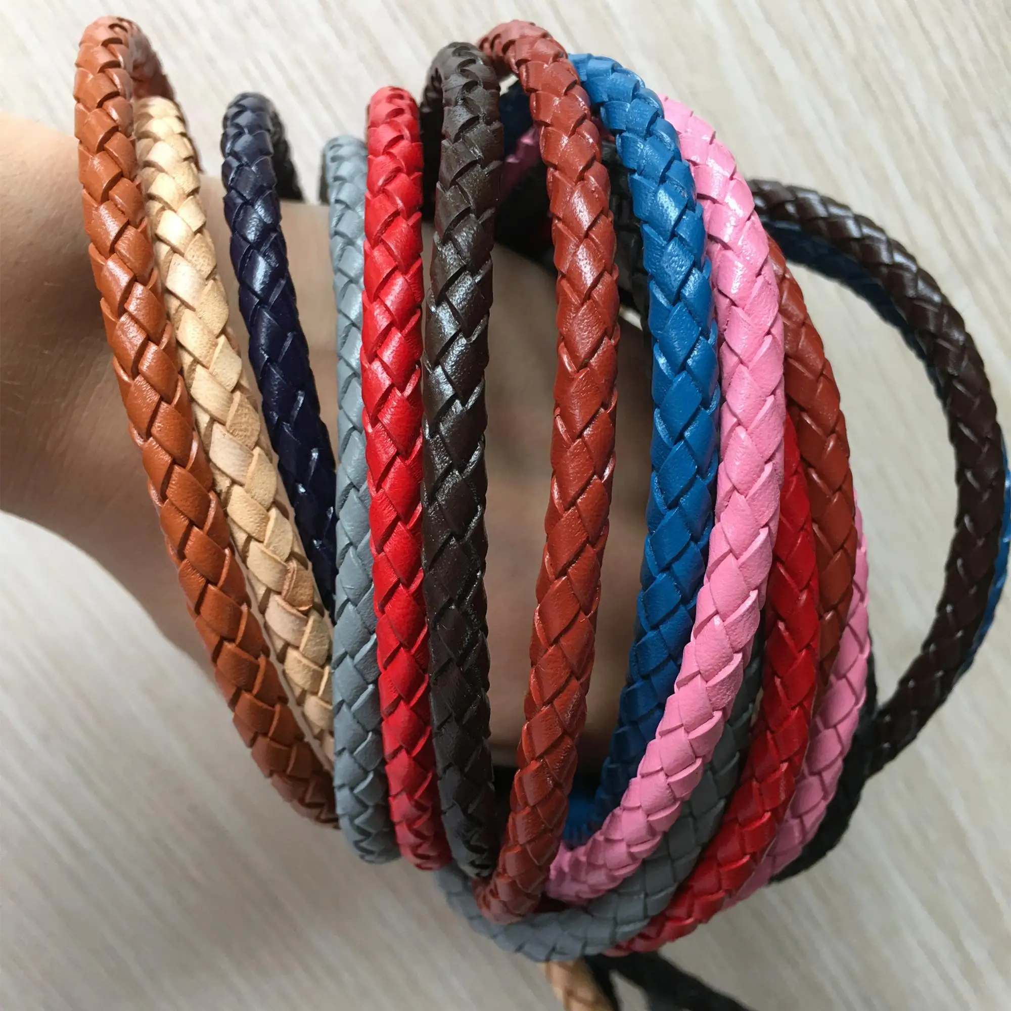 Deai Gems 4mm Vegetable Tanned Leather Cord for Bracelets