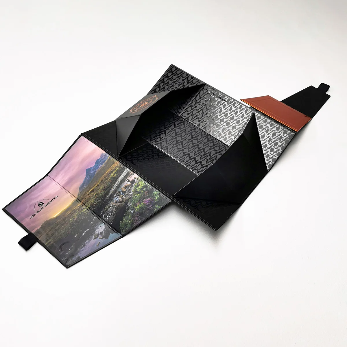 Modern Design Foldable Single Bottle Paper Wine Glass Gift Packaging ...