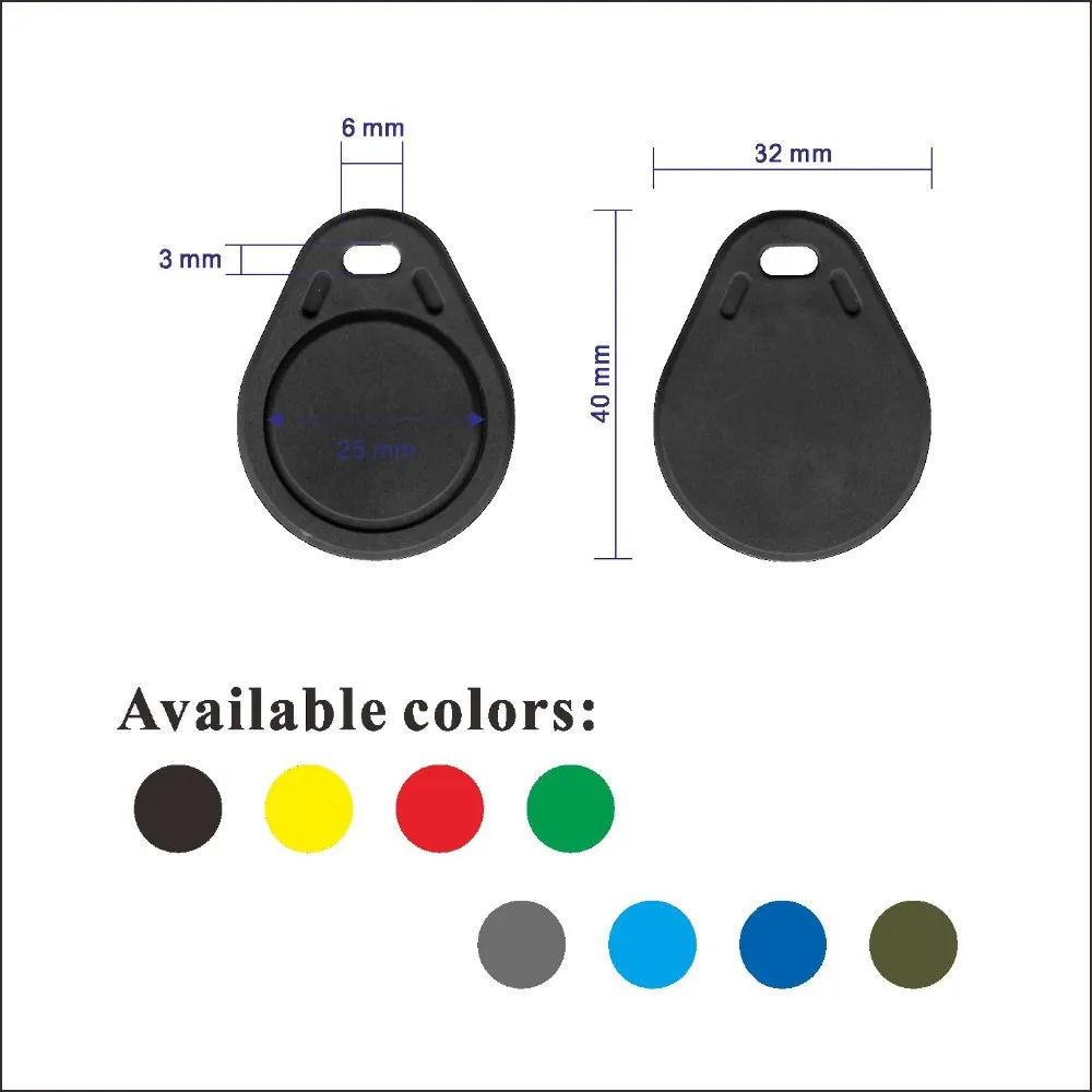 RFID 125KHz Key Fob Waterproof ABS Proximity Rfid Keychain ...