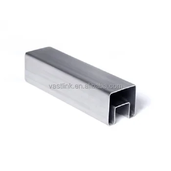 304 Stainless Steel Square U Channel Slot Tube For Handrail - Buy ...