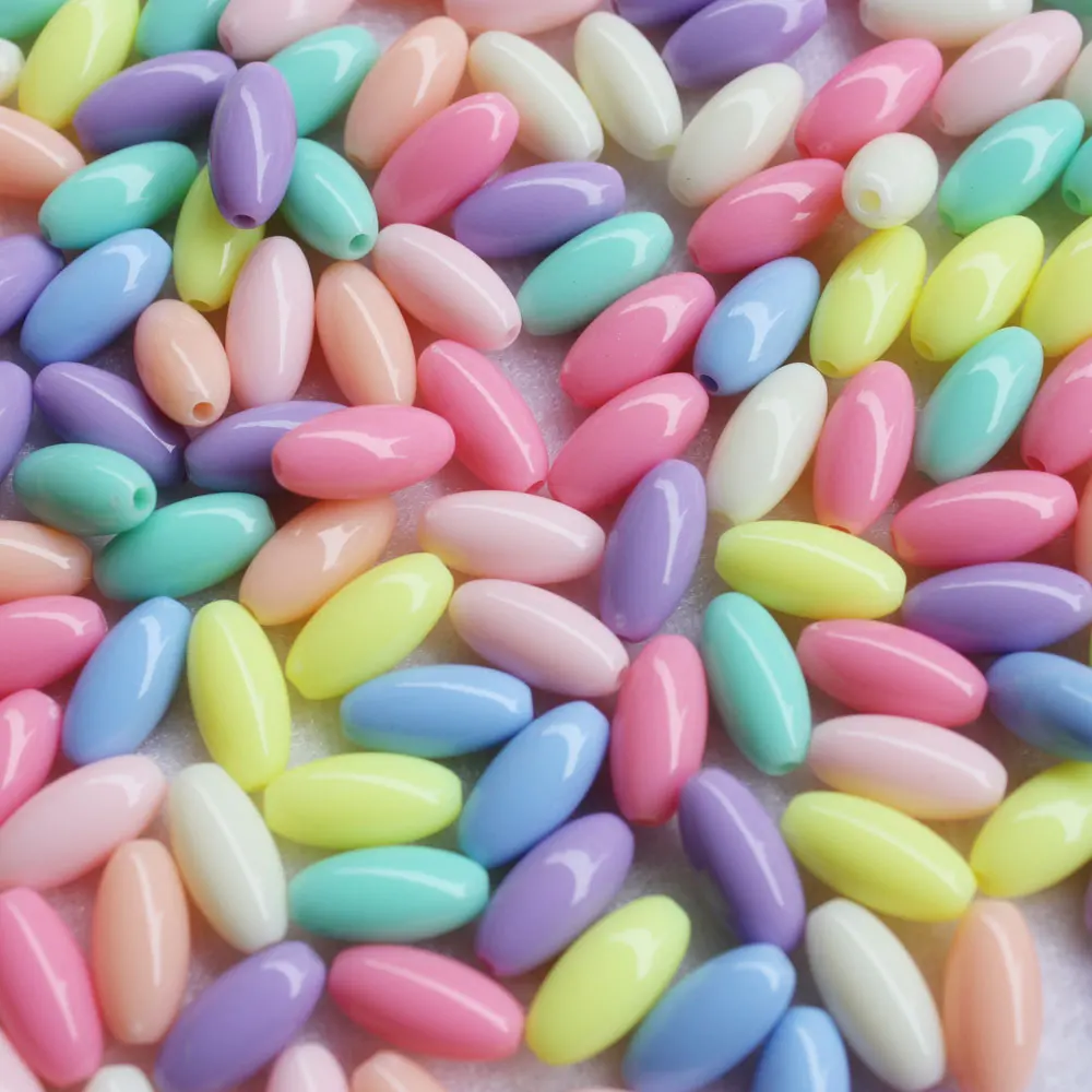 7*15MM Ball Oval Charming Acrylic Rice Jewelry Beads Factory Wholesale ...