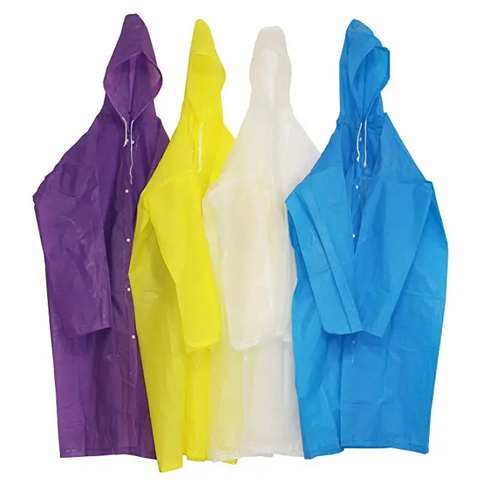 Waterproof Rain Jacket Hooded and Long Sleeves with Reflectors Full ...