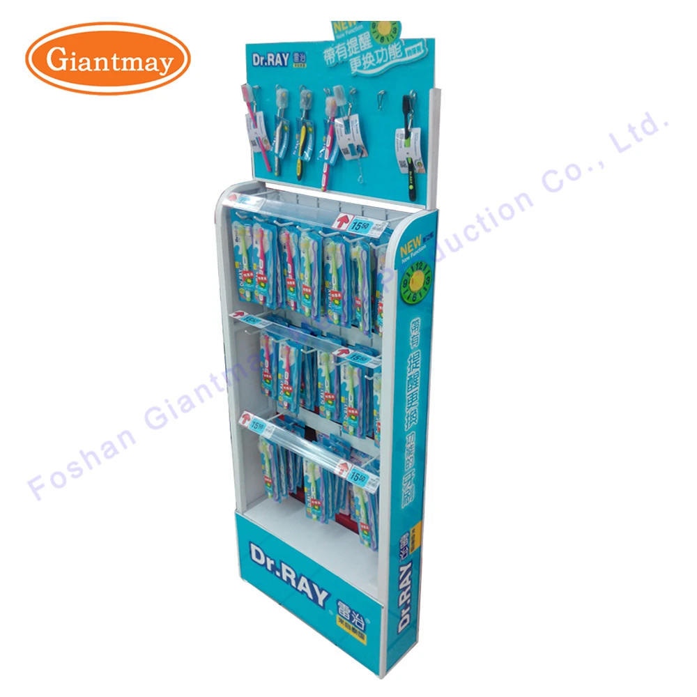 Floor Standing Toothbrush Metal Display Rack For Supermarket - Buy ...