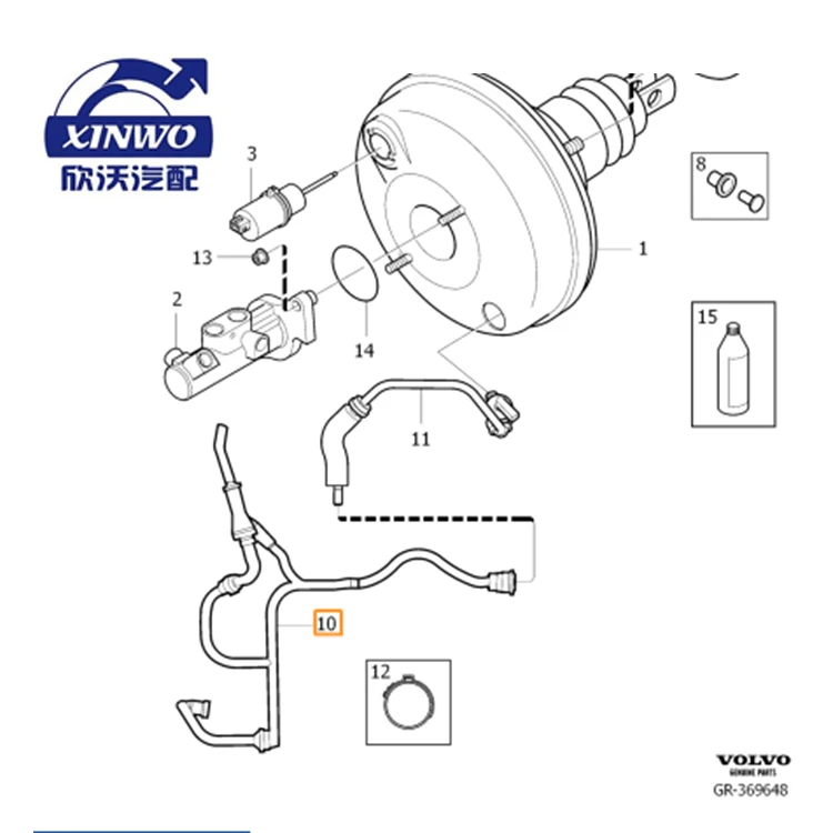 Válvula De Freno Para Manguera De Vacío,Piezas Automotrices Para Volvo ...