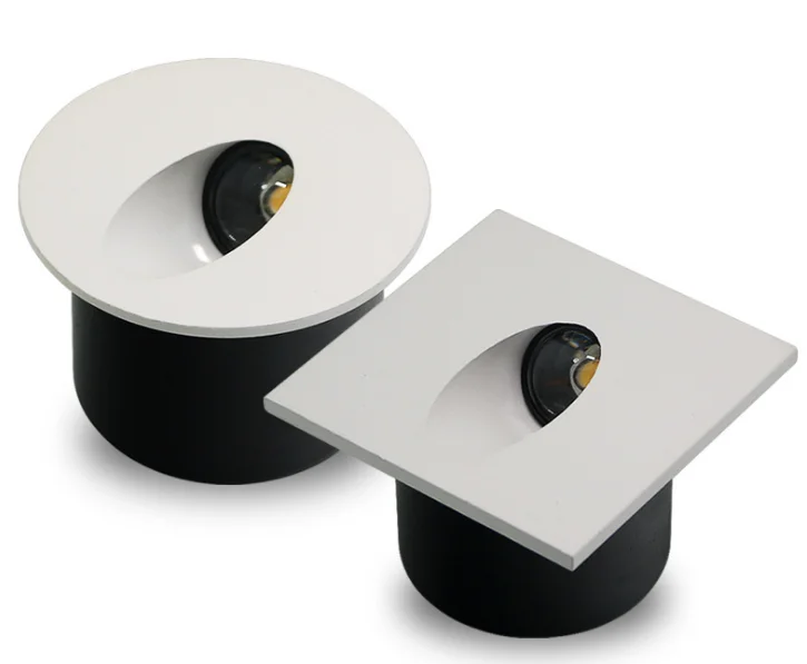 Square/Round Aluminum LED Corner Wall Light,Recessed LED Wall Light for ...