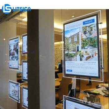 Innovation 2024 Real Estate Agent Window Display Led Light Pockets Shadow Box Frames Wholesale ...