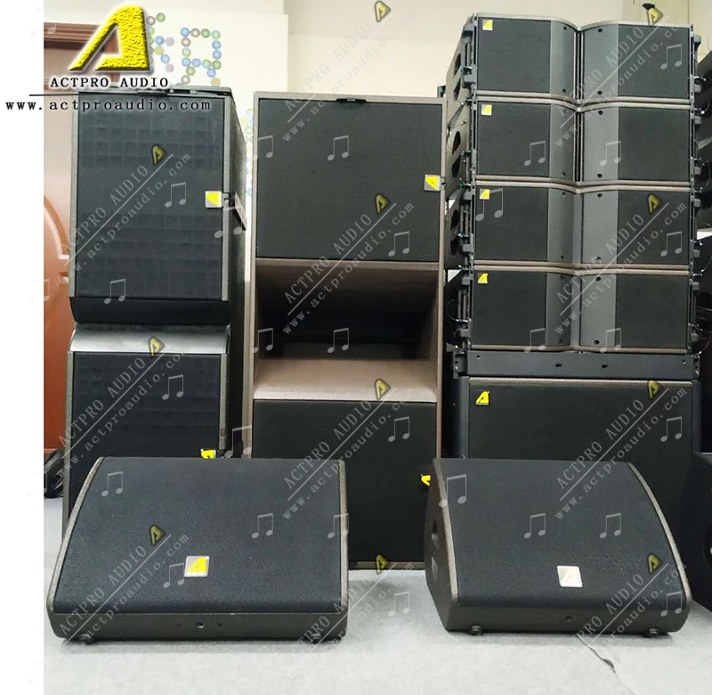 KR208 line array speaker system dual 8 inch double 15 inch and 10 inch passive top and subwoofer ...