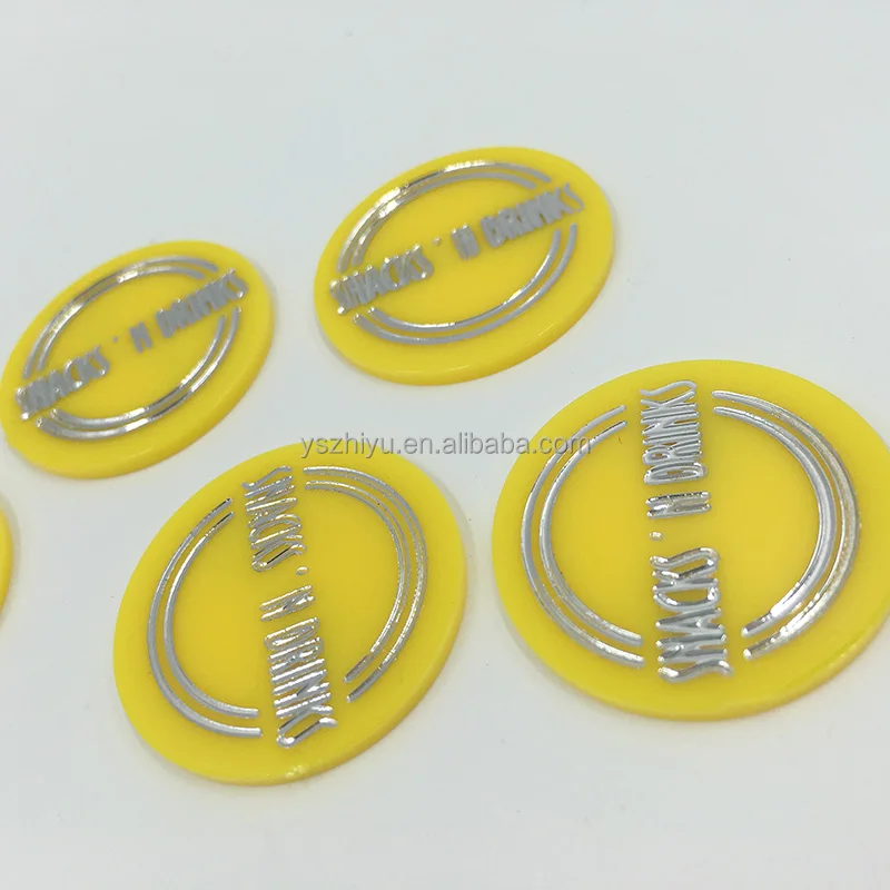 Custom Colored Plastic Drink Token Embossed Engraved with Hot Stamping ...