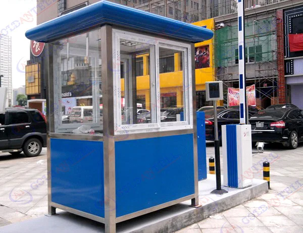 Low Cost Anti-rust Painted Guard Booth Steel Frame Mobile Security Post ...