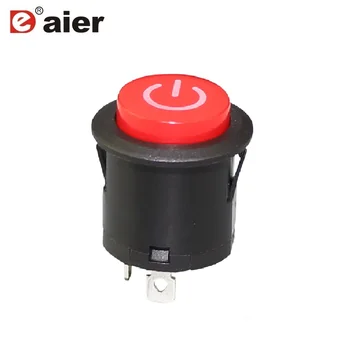 3 Pin 12v Push Button Switch With Power Logo Light - Buy 3 Pin Push ...