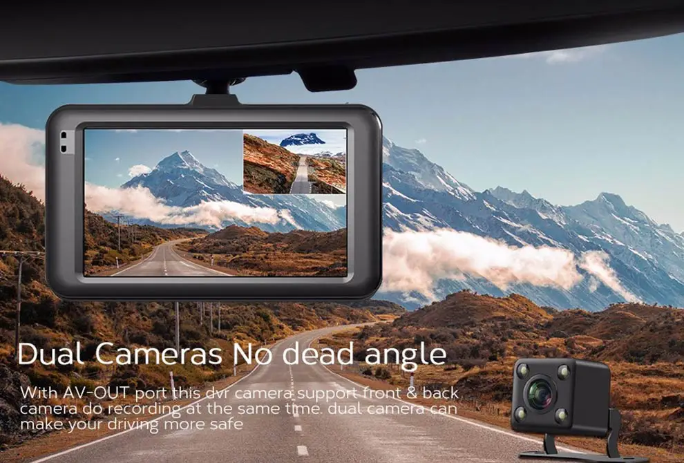 Car Camera Dashcam 3 Inch Hd Display Night Vision Loop Recording 1080p ...