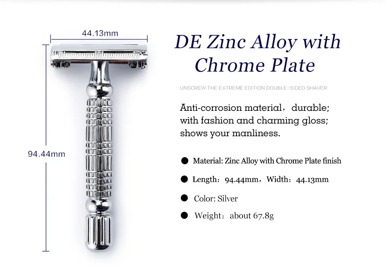 Twin-bladed Double Edge Safety Razor Shaver Classic Men's Twist ...