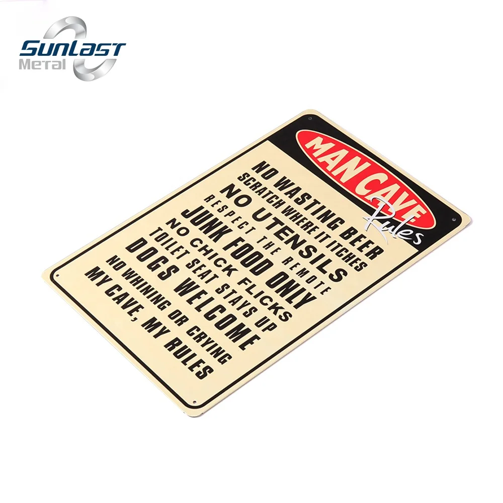 Metal Crafts Embossed Aluminium Tin Signs Vintage Advertising Slogan ...