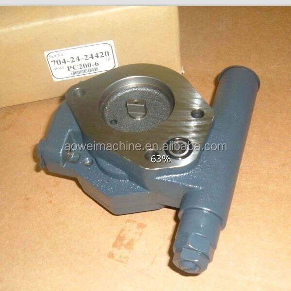 PC200-6 齿轮泵，PC100 PC120 PC210-6 PC200 液压先导油泵总成, 704-24-26401,704-24 ...
