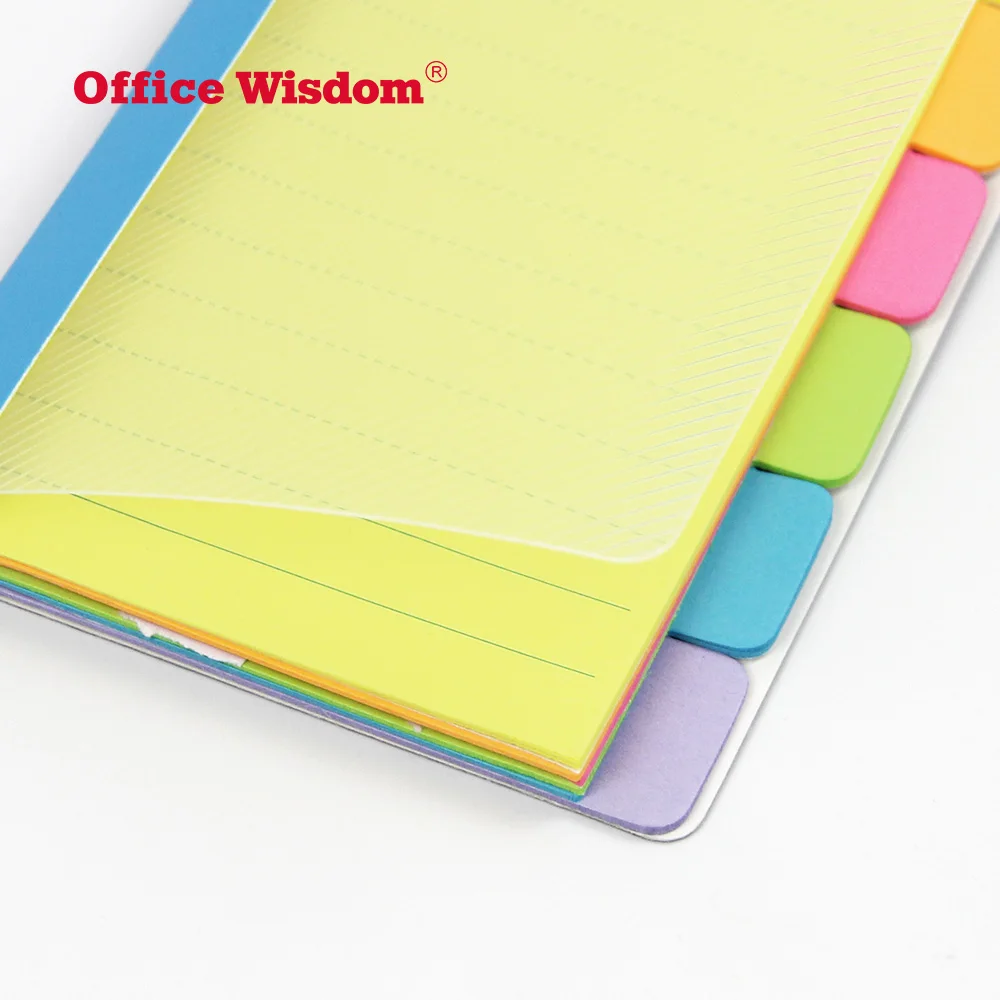 Office Wisdom 60 Ruled 4x6 Inches Divider Sticky Notes with Tag