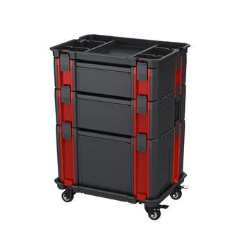 Vertak Portable Plastic Modular Stackable Tool Box Set With Wheels - Buy Modular Tool Box ...