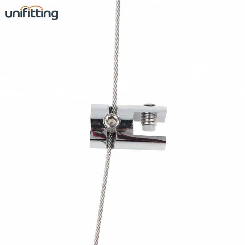 Single Wire Panel Clamps Acrylic Poster Holders Cable Display Systems A ...