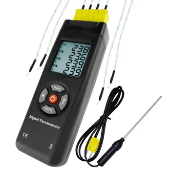 K-type Digital Thermocouples Thermometer With 4 Channel K-type Metal ...
