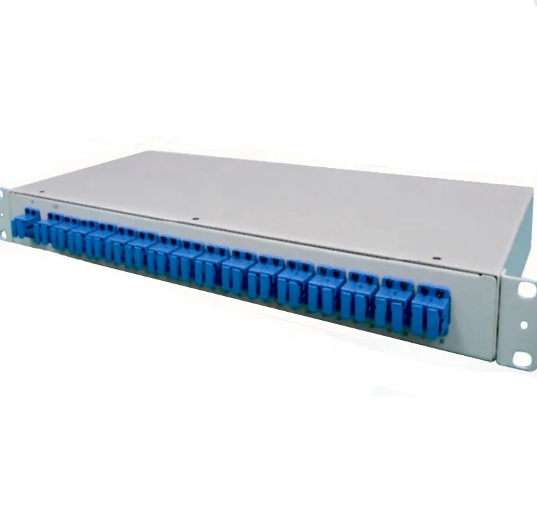 1u 19inch Rack-mounted Plc Optical Splitter Single Mode Sc Lc Fiber ...
