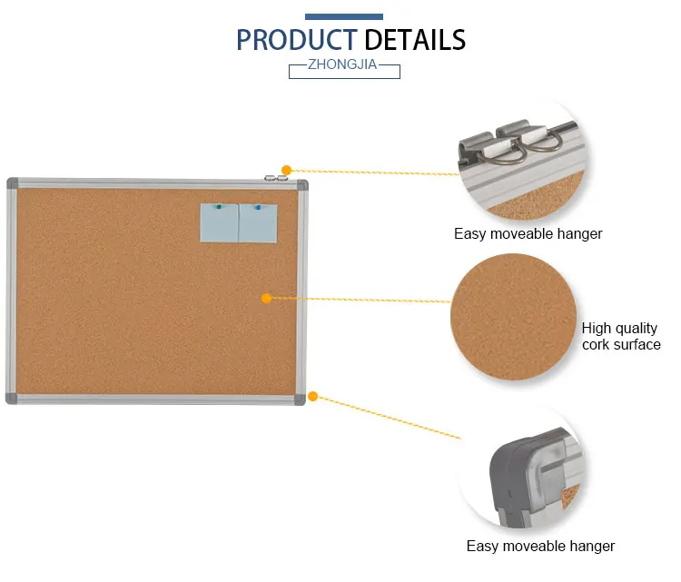 Classroom Cork Surface Bulletin Board - Student Natural Cork Notice Board