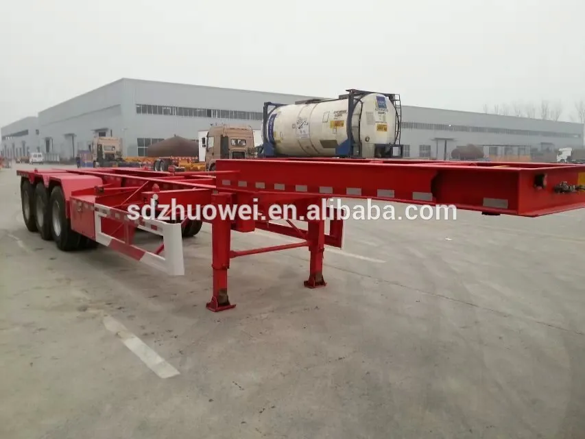 Zw Group 20ft 40ft Container Shipping Chassis Skeleton Semi Trailer For ...