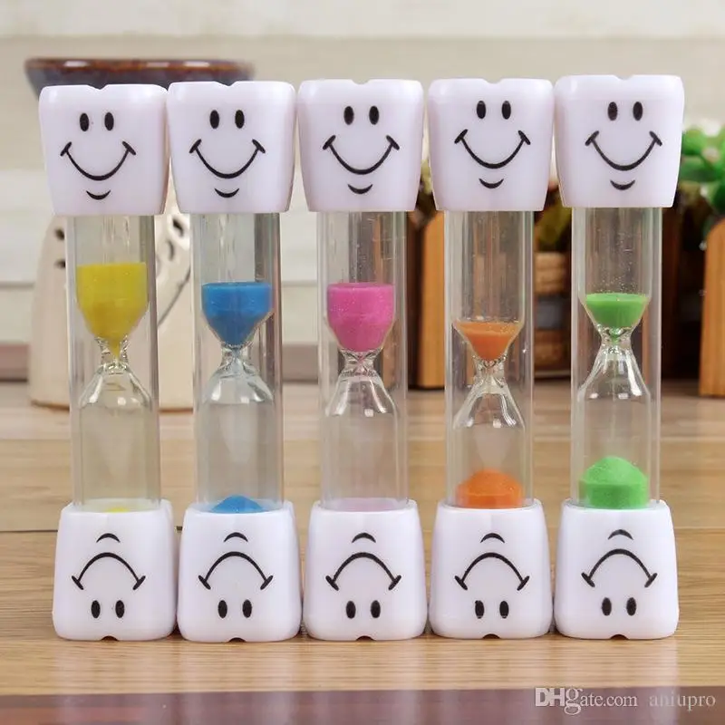 Tooth Shape Plastic Sand Timer Hourglass Toys 1 2 3 Minute for Kids ...