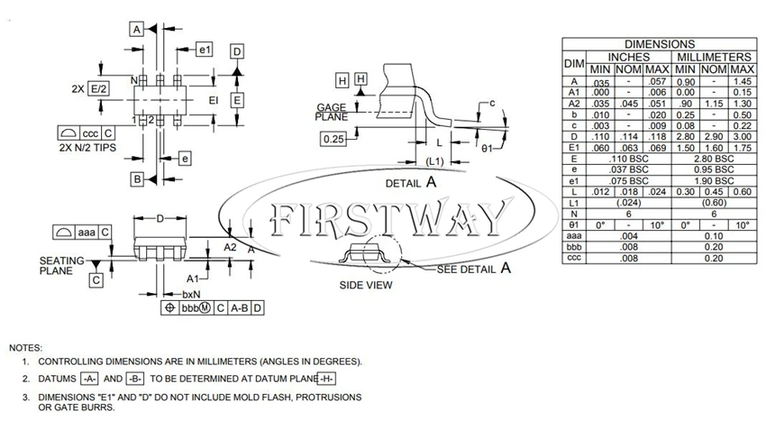 Tvs Diode Srv05-4.tct 5v 17.5vc Sot-23-6 V05 Esd Suppressors ...