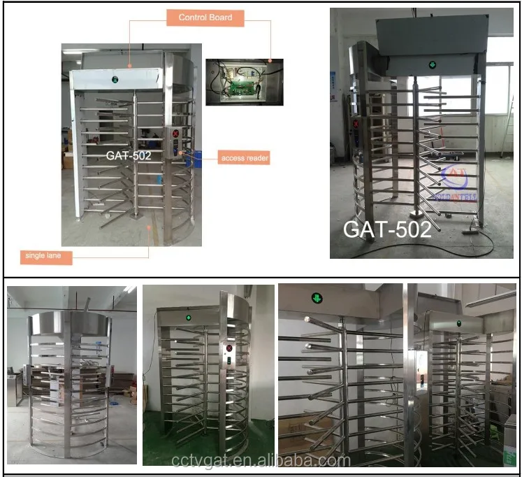 Top Quality Full Height Turnstile 304 Stainless Steel Security Door ...