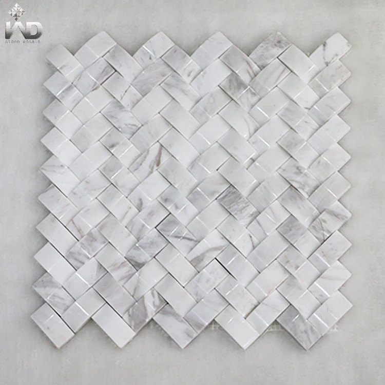 Fishbone Volakas3D Marble Mosaic Tiles Herringbone Spell Three ...