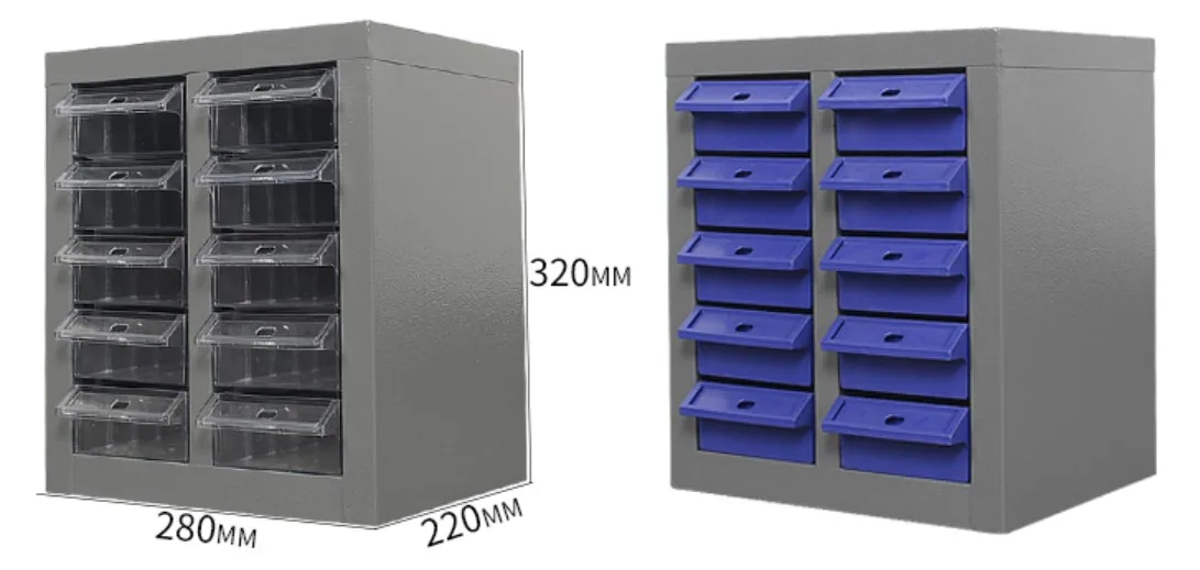 Metal Spare Parts Cabinet Tool Storage Cabinet Plastic Adjustable 10 ...