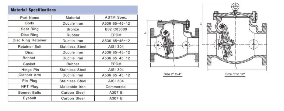 TKFM 14 Inch Rtj Cast Iron Flanged Swing Check Valve