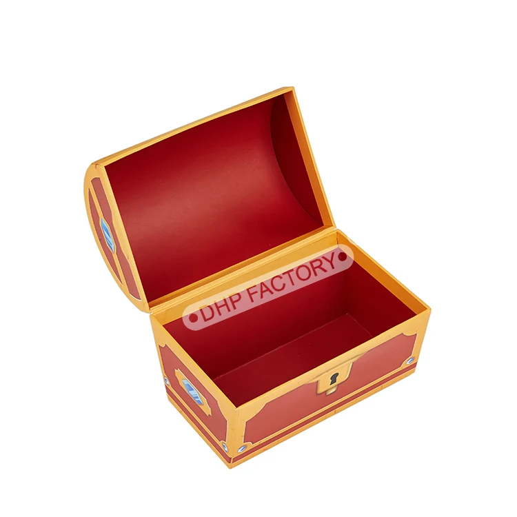Customized Rigid Treasure Chest Packaging Cardboard Box