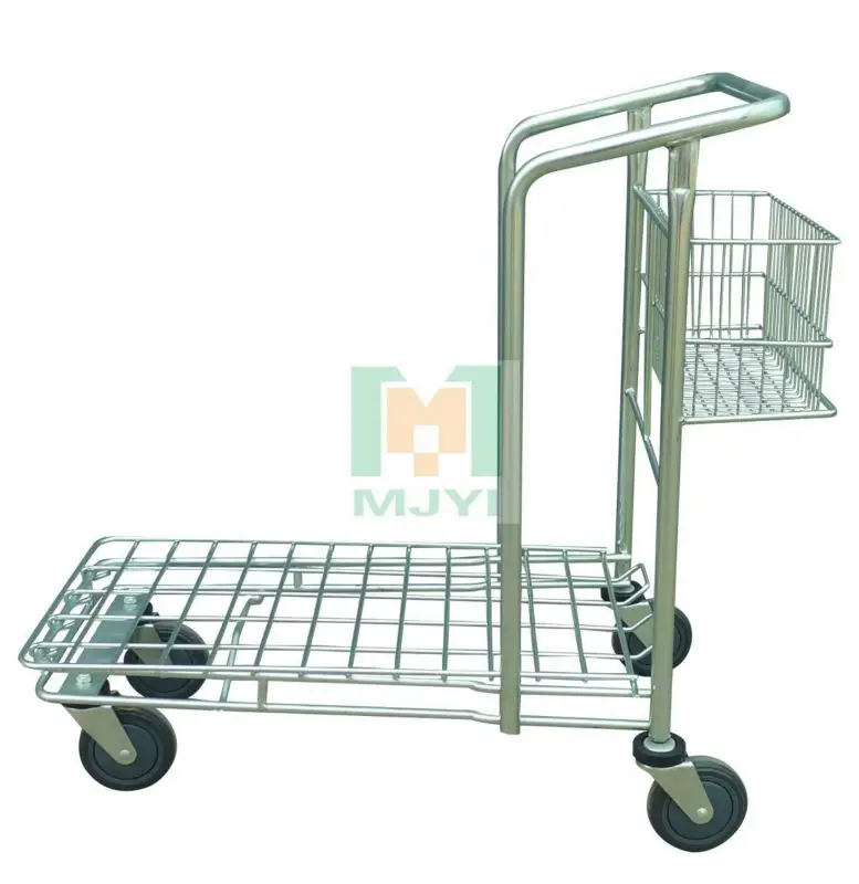 Hand Push Cart Double Platform - Universal Cargo Trolley