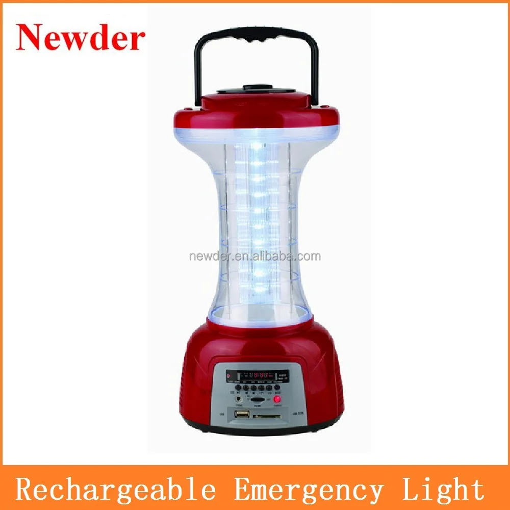 Multifunction Rechargeable Led Emergency Lamps With Mp3 Player And ...