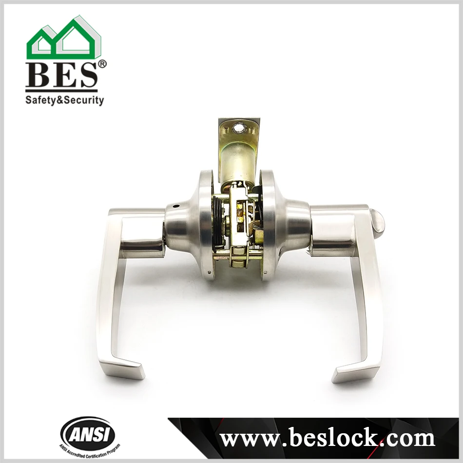 Faultless Satin Nickel Entry Lever Lockset - Tubular Door Lock